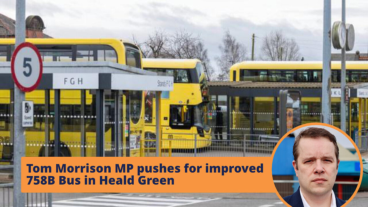 Tom Morrison pushes for improvements to 758B Bus in Heald Green ...