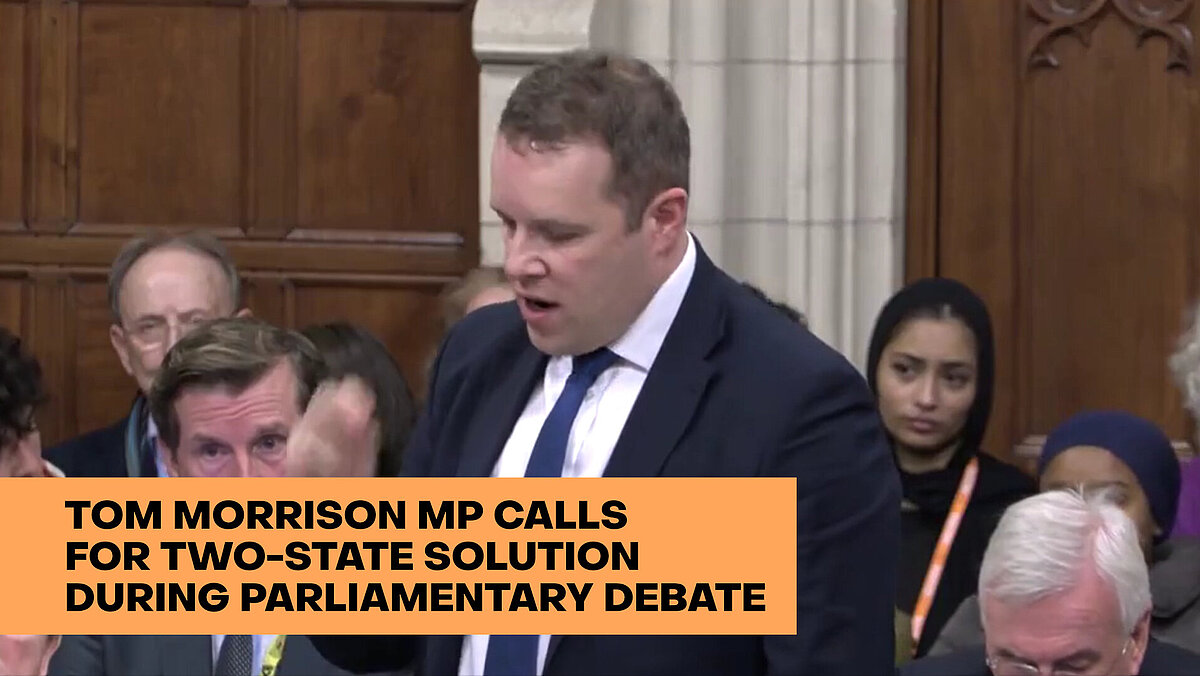 Tom Morrison MP Calls for Leadership on Two-State Solution in Israel ...